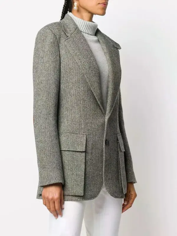 Ralph Lauren Herringbone Fitted Blazer