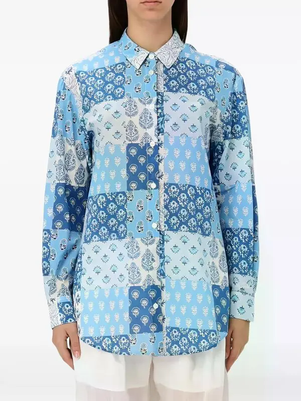 MC2 SAINT BARTH Brigitte Patchwork Floral Shirt