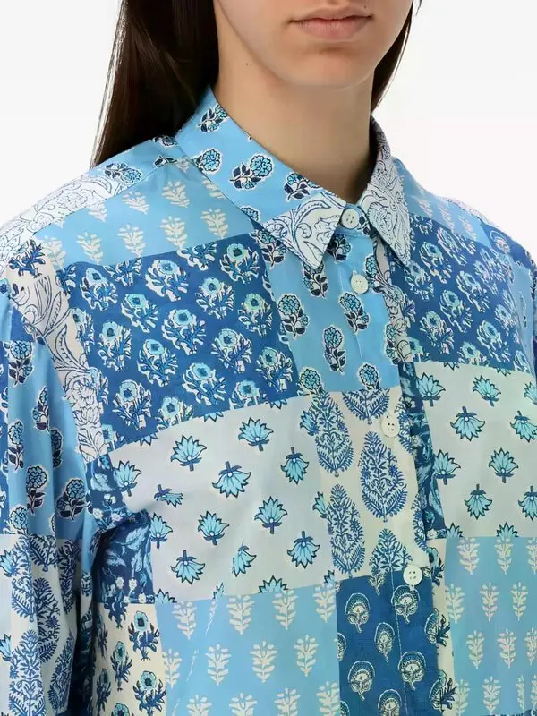 MC2 SAINT BARTH Brigitte Patchwork Floral Shirt