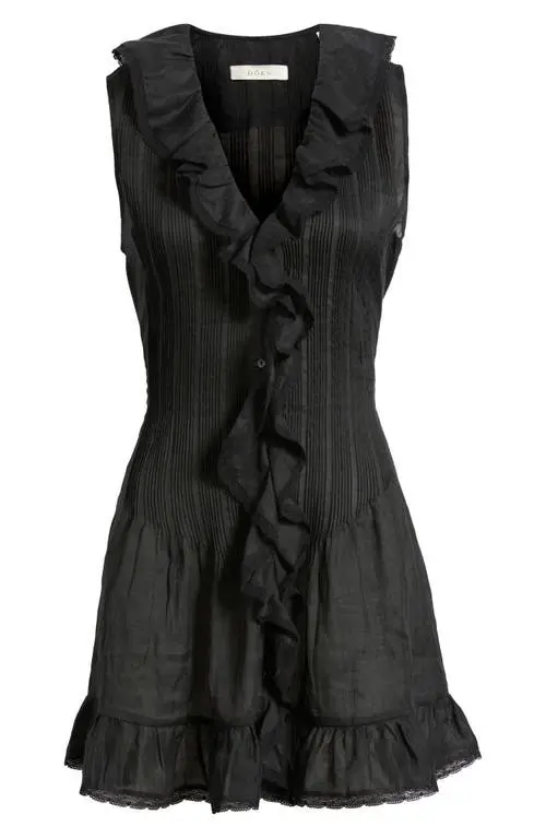 DÔEN Henrietta Ruffle Sleeveless Mini Dress