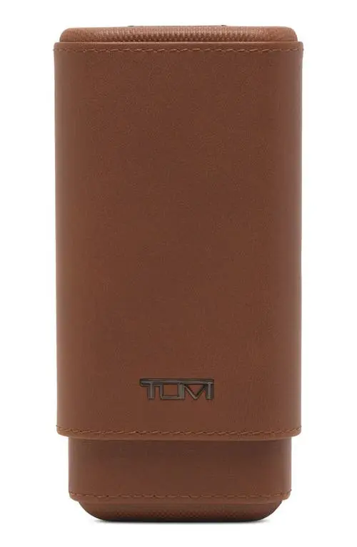 Tumi Leather Cigar Case - Cognac