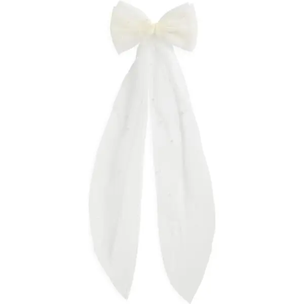 Brides & Hairpins Aluma Faux Pearl Tulle Bow - Ivory
