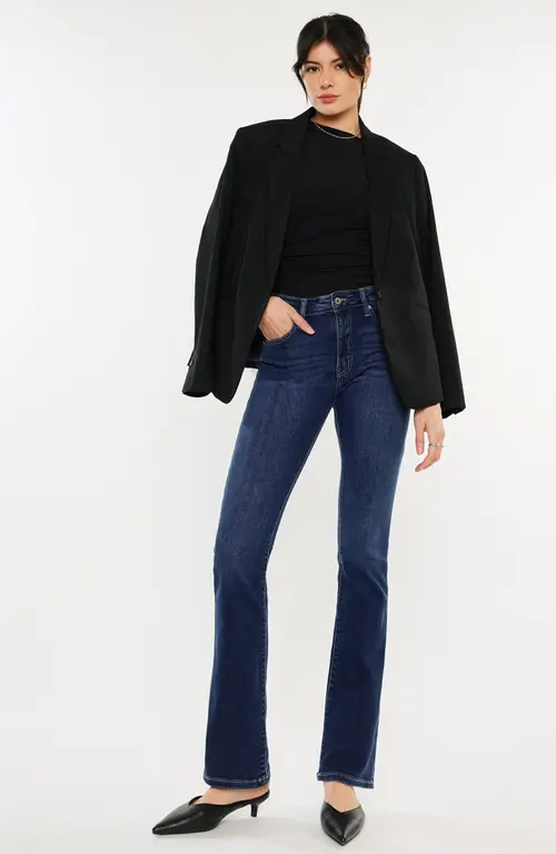 KANCAN High-rise Bootcut Jeans - Dark Wash
