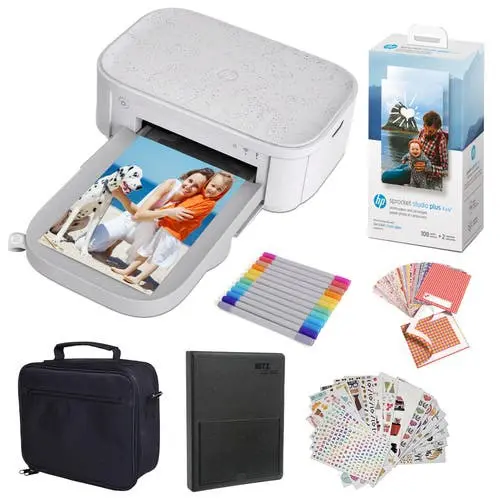 HP Sprocket Studio Plus 4x6 Instant Photo Printer - White