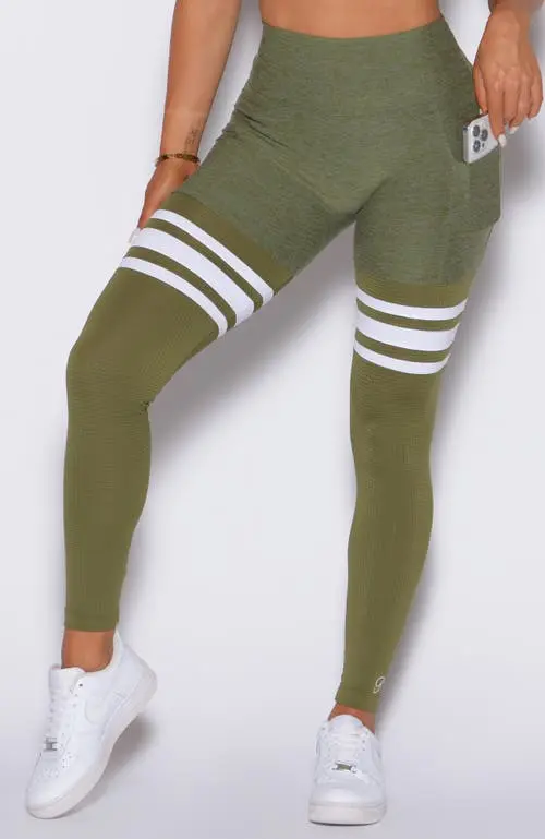BOMBSHELL SPORTSWEAR Sculpting High-rise Thigh High Leggings - Lily Pad