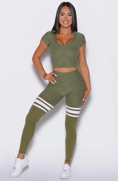 BOMBSHELL SPORTSWEAR Sculpting High-rise Thigh High Leggings - Lily Pad