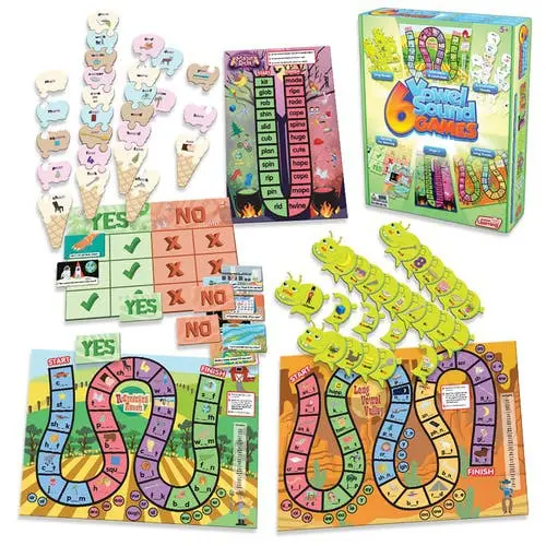 JUNIOR LEARNING Jl411 6 Vowel Sound Games - Multicolored