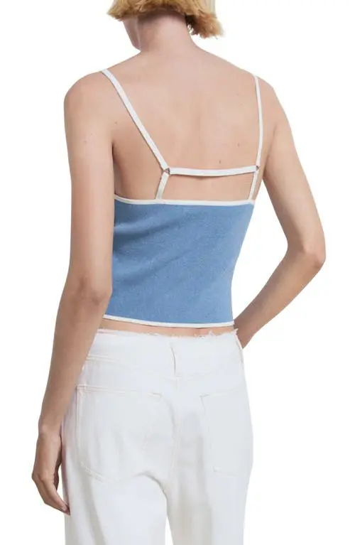 Mango Contrast Trim Strappy Back Camisole