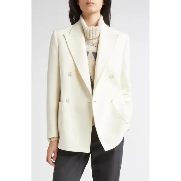 Eleventy Double-breasted Wool Blazer