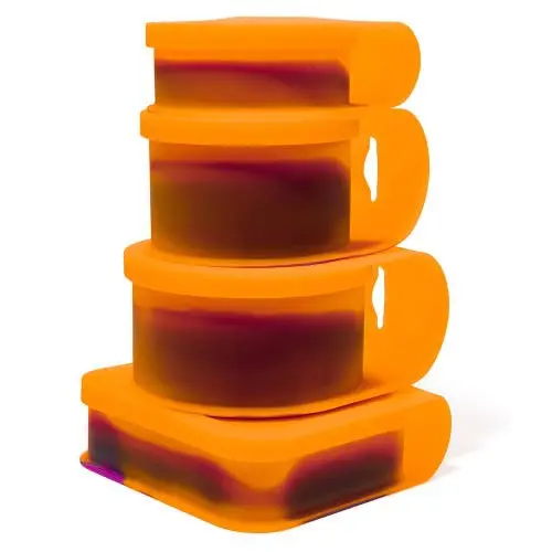 SILIPINT Silicone Go Go Bowls Set Of 4 - Orange