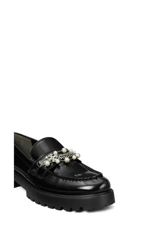 Tory Burch Embellished Lug Sole Loafer
