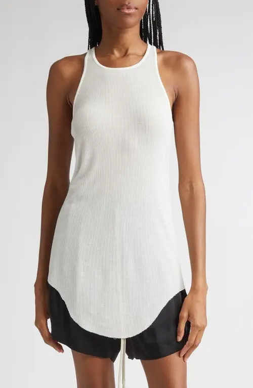 Rick Owens Basic Rib Tank - Milk