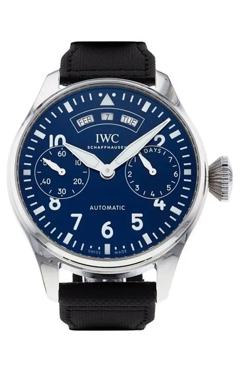 WATCHFINDER & CO. Iwc Big Pilot's Iw502708 Leather Strap Watch - Blue