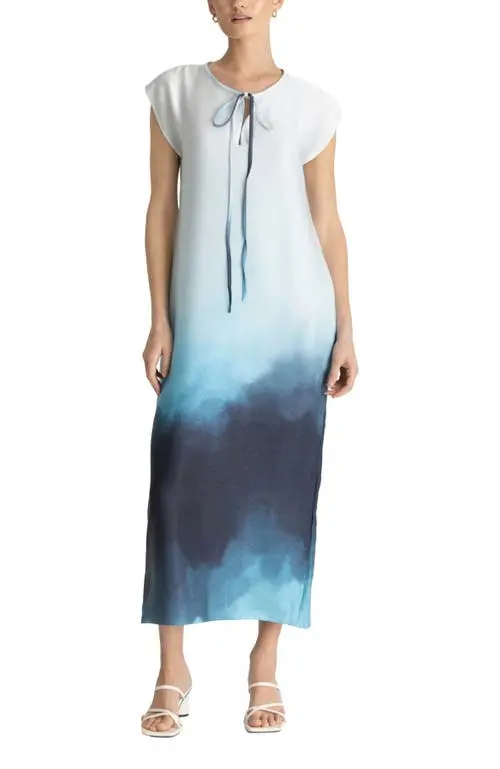 DIARRABLU Midi Length Dress With Sash Belt - Skye Blu