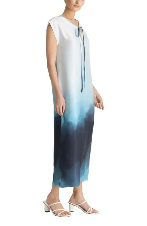 DIARRABLU Midi Length Dress With Sash Belt - Skye Blu