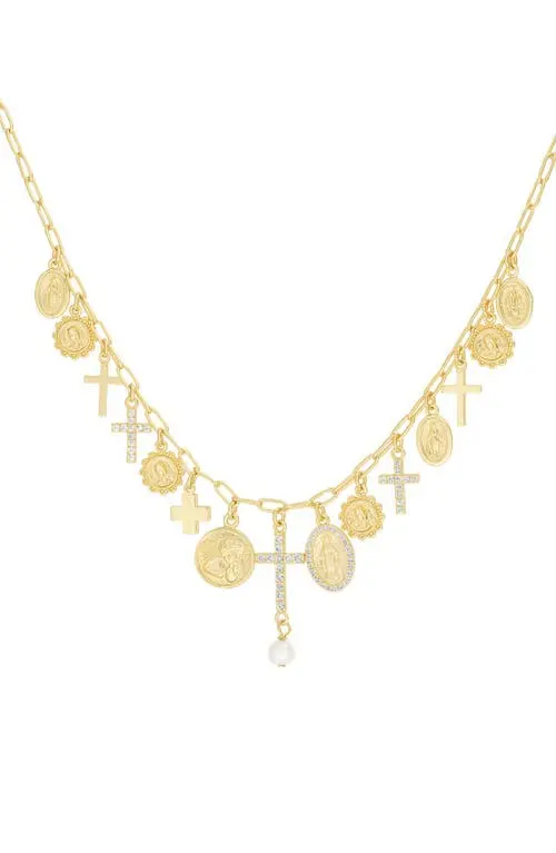 ATHRA LUXE Religious Charm Chain Necklace - Gold