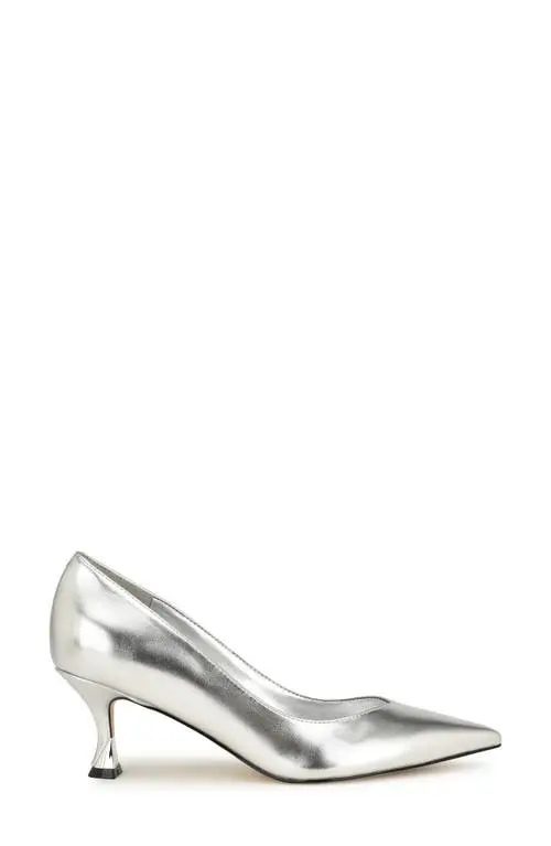 Nine West Ariella Kitten Heel Pump - Silver
