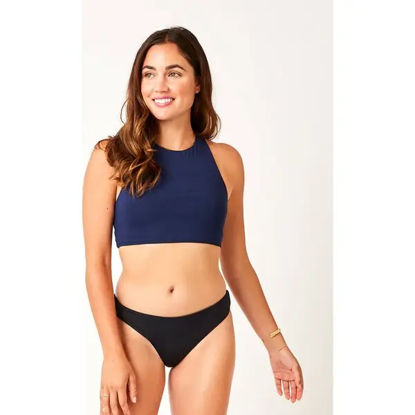 Carve Designs Sanitas Reversible Bikini Bottom - Black/navy