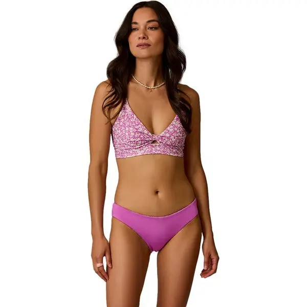 Carve Designs Sanitas Reversible Bikini Bottom - Fleur/violet