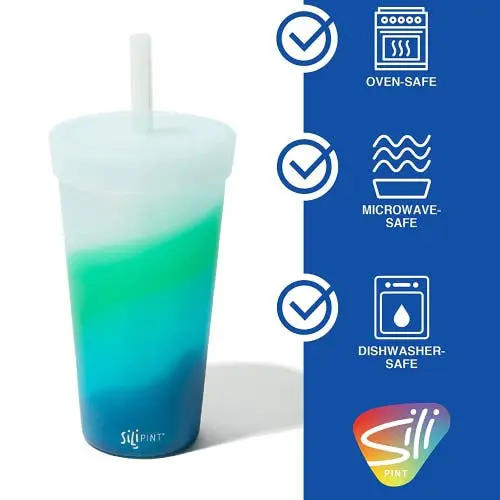 SILIPINT 22 Oz. Silicone Straw Tumbler