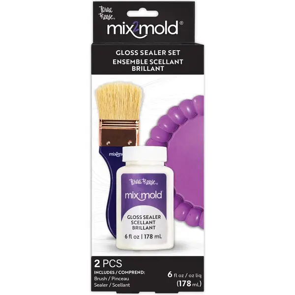 BREA REESE Mix2mold Glossy Sealer 6 Fl Application Brush - Multicolored
