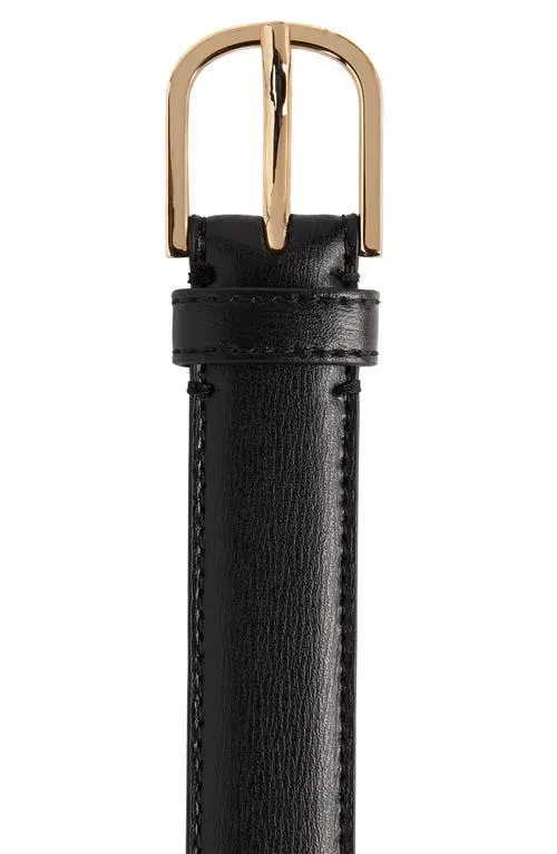 TOTEME Slim Leather Belt - Black