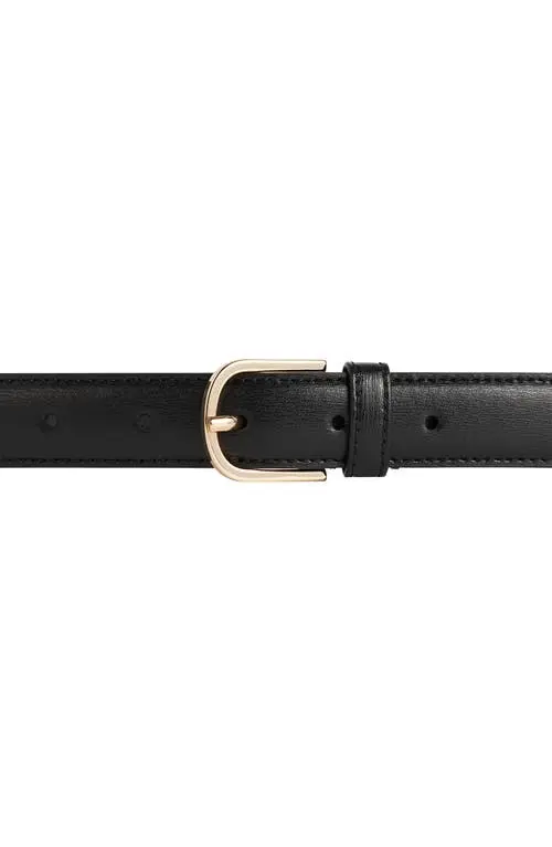 TOTEME Slim Leather Belt - Black