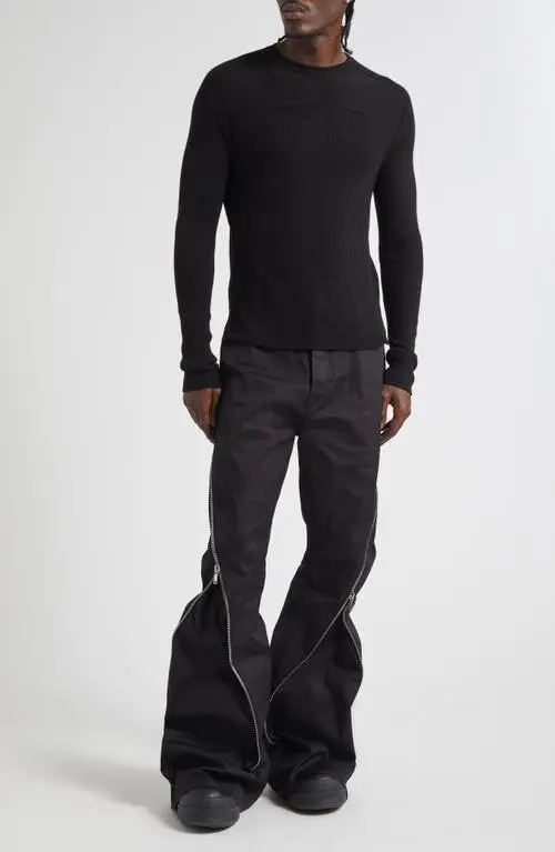 Rick Owens Geo Rib Virgin Wool Sweater - Black