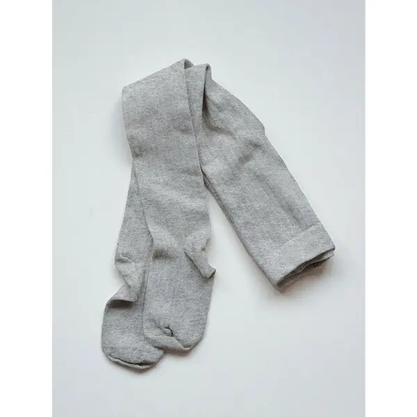 THE SIMPLE FOLK Ribbed Knit Tights - Gray Melange