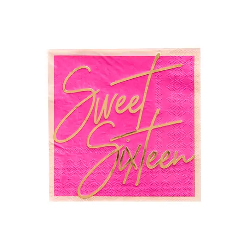 JOLLITY & CO Cocktail Napkins - Sweet Sixteen