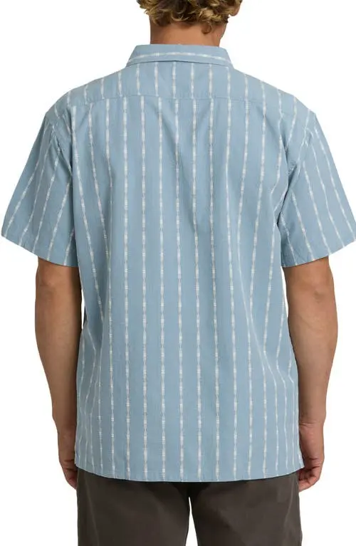 BILLABONG Sundays Stripe Jacquard Short Sleeve Cotton Button-up Shirt