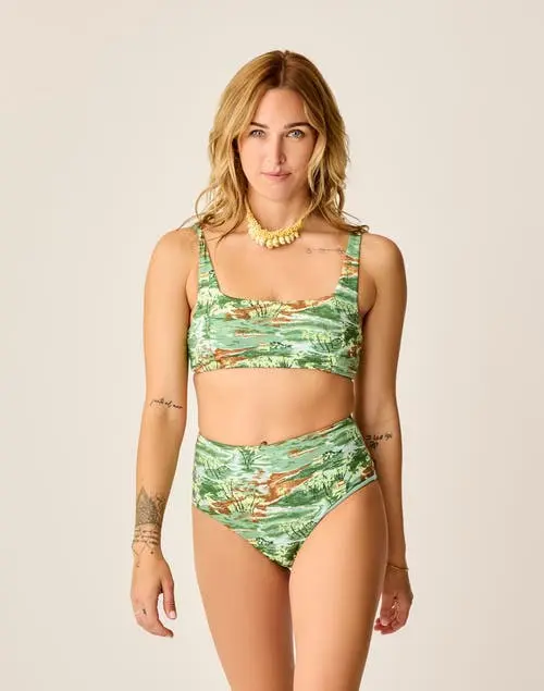 Carve Designs Erin High-waisted Bikini Bottom - Hula/haze