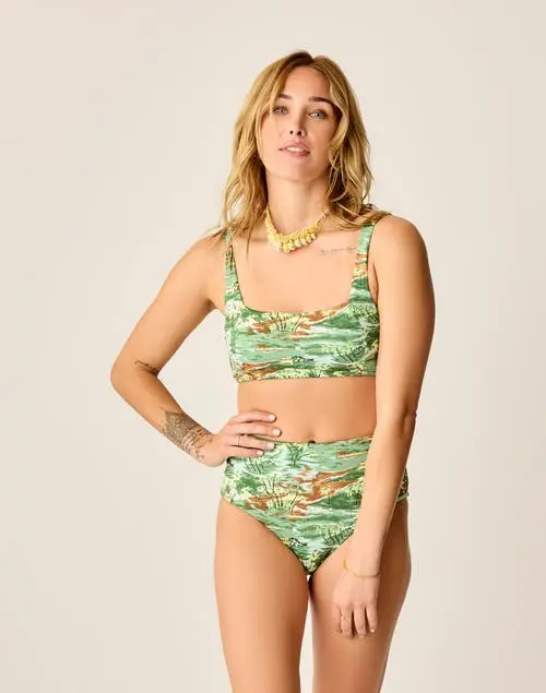 Carve Designs Erin High-waisted Bikini Bottom - Hula/haze