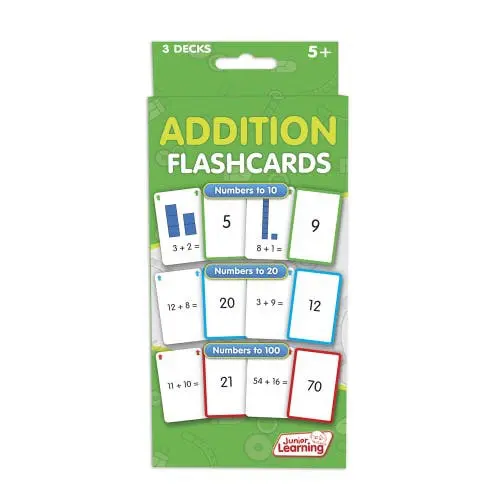 JUNIOR LEARNING Addition Flashcards Medium