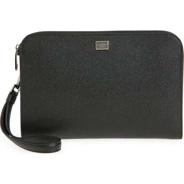 Dolce & Gabbana Alpina Leather Clutch - 80999 Nero