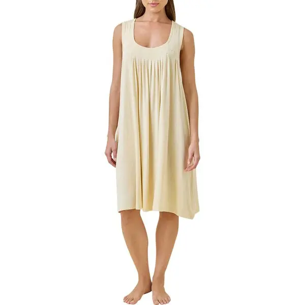 PAPINELLE Kate Pleated Chemise - Lemon Cream