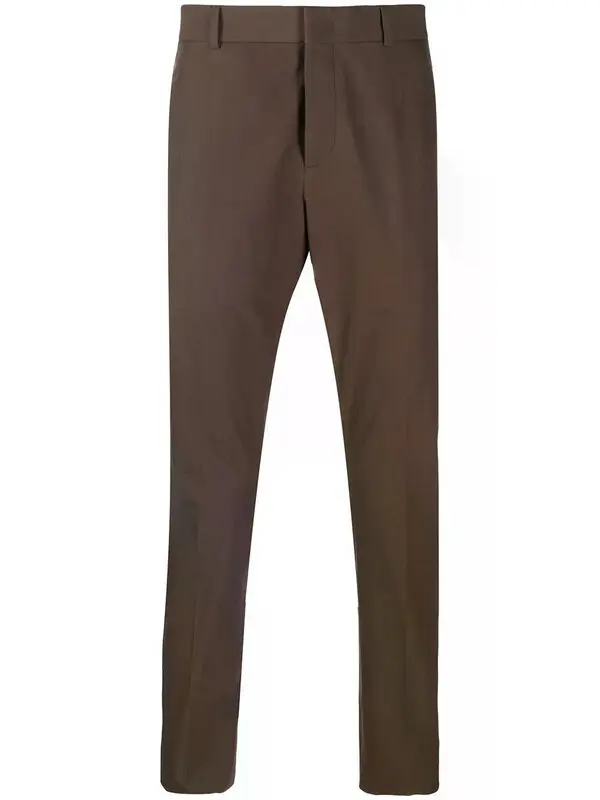 Valentino Garavani Contrast Tape Slim-fit Trousers - Brown