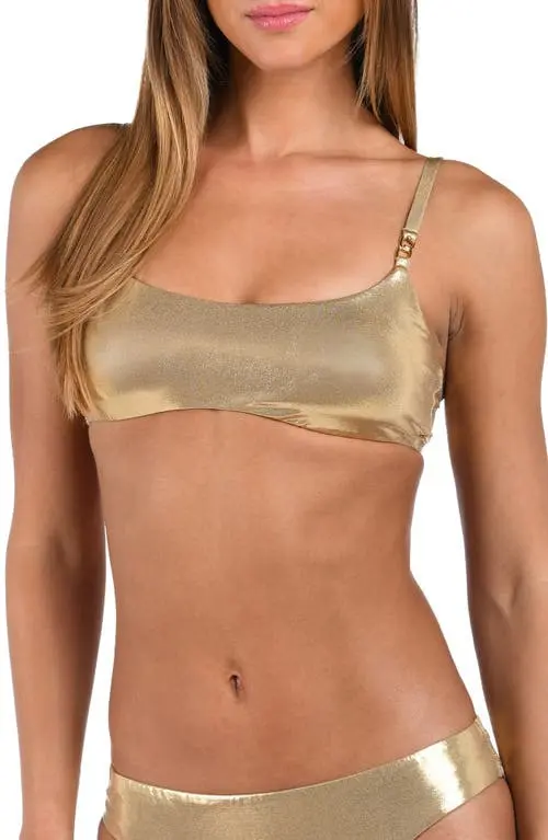 SUNSHINE 79 Metallic Bralette Bikini Top - Gold