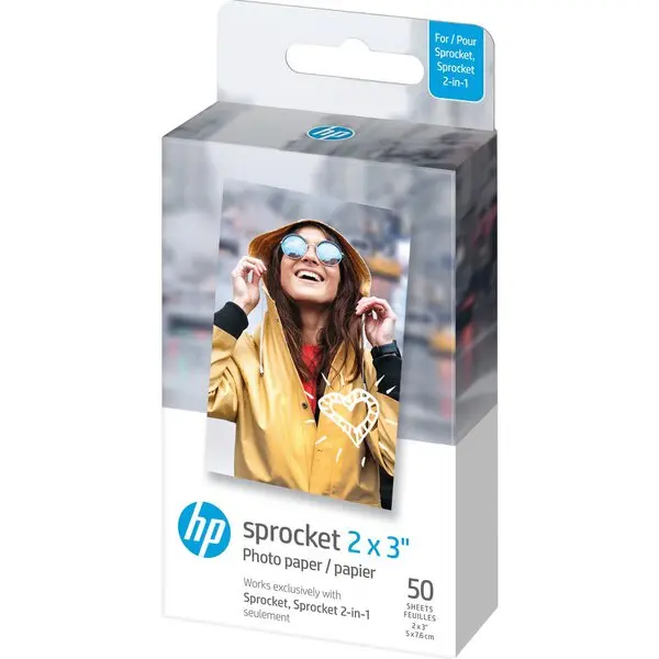 HP Sprocket Zink 2x3 Photo Paper - White