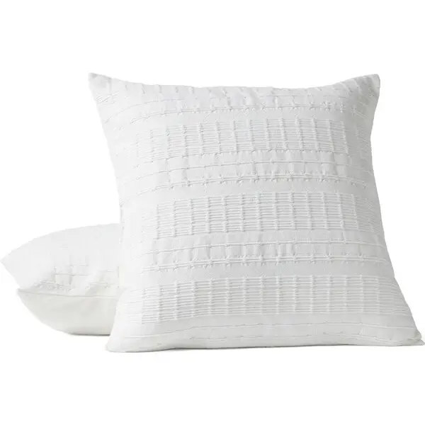 COYUCHI Sea Ridge Accent Pillow Cover - Alpine White