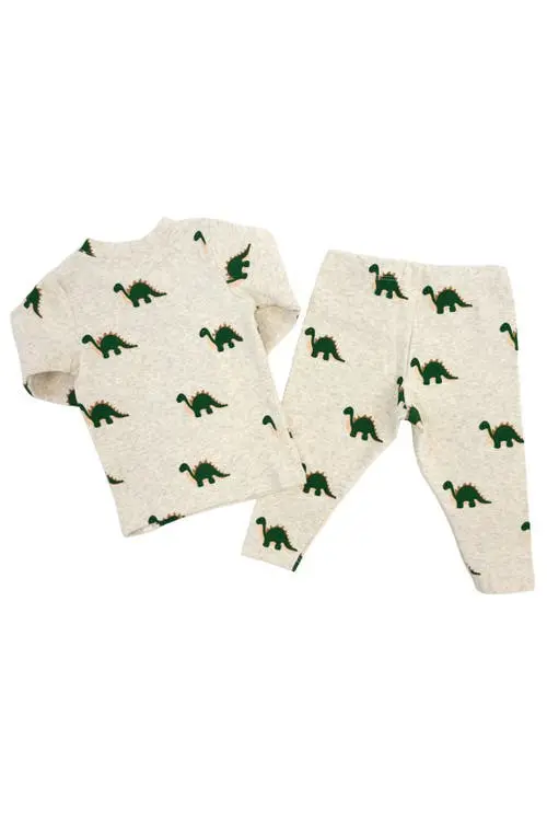 OH BABY! Dinosaur Print Two-piece Set