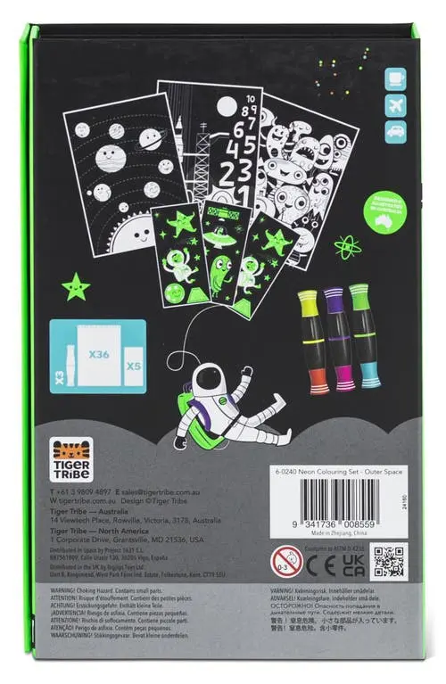 TIGER TRIBE Outer Space Neon Coloring Set