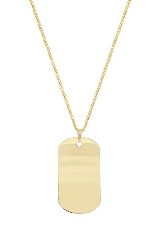 Bony Levy 14k Gold Dog Tag Pendant Necklace - 14k Yellow Gold