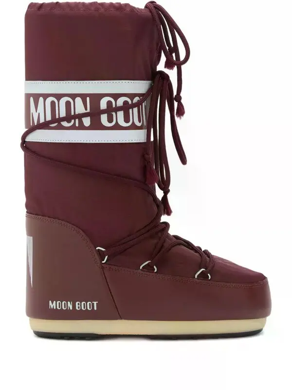 Moon Boot Icon Water-repellent Lace-up Snow Boots - Red
