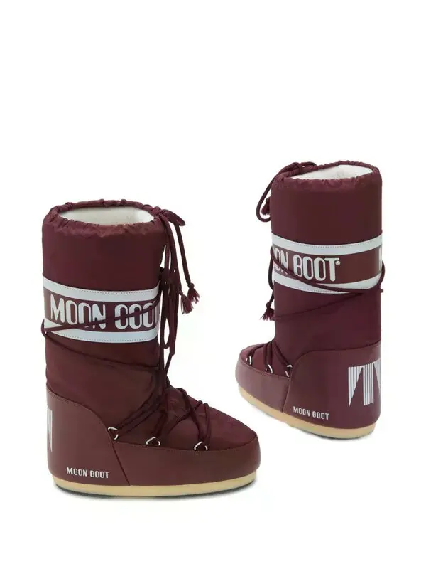 Moon Boot Icon Water-repellent Lace-up Snow Boots - Red