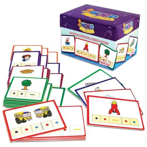 JUNIOR LEARNING Word Builders Activity Flash Cards - Multicolored