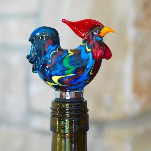 TWINE Rooster Glass Bottle Stopper