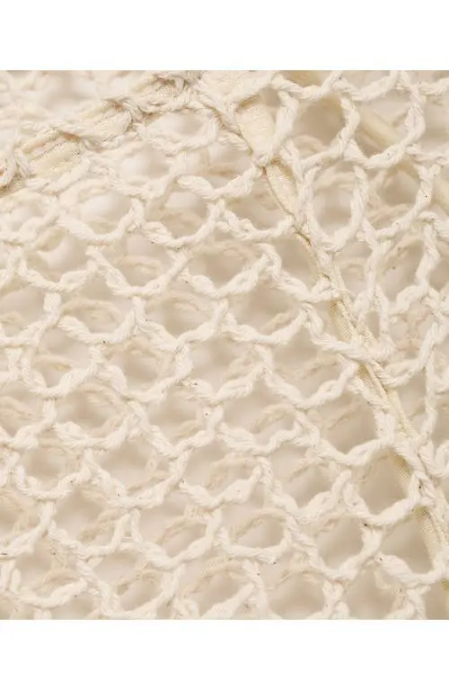 Mango Stretch Cotton Crochet Sweater