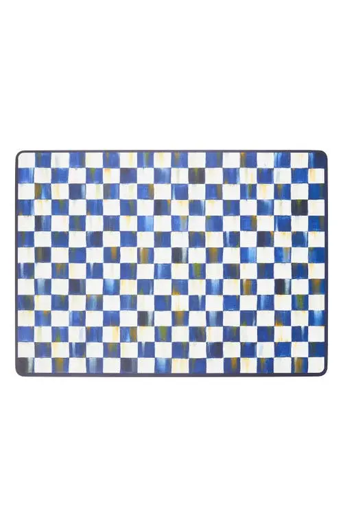 MACKENZIE-CHILDS Royal Check Set Of 4 Placemats - Blue/white