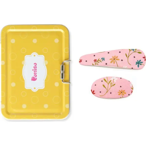 PUTTISU 2-piece Floral Print Clip Set - Petal Star Whimsy